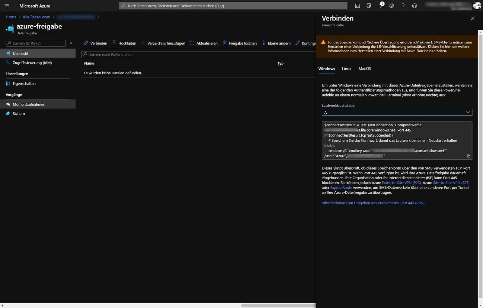 Azure Dateifreigabe als Netzlaufwerk einbinden | IT-LEARNER