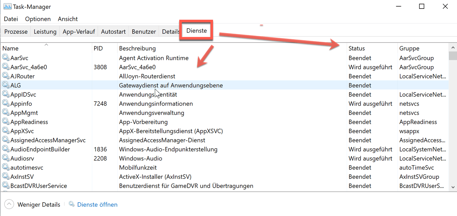 Den Status von Dienst unter Windows bearbeiten » IT-LEARNER