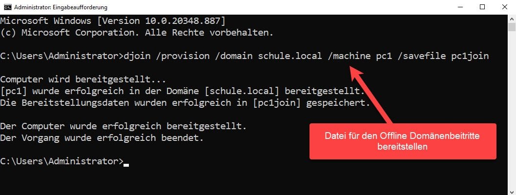 Anleitung für Windows Offline Domänenbeitritt » IT-LEARNER