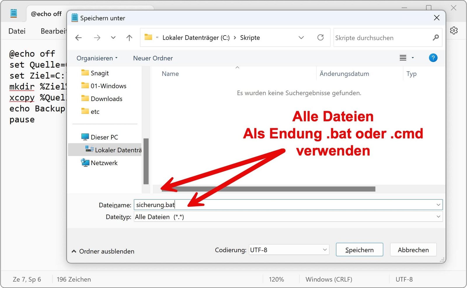 Wie kann man eine Batch Datei erstellen? » IT-LEARNER