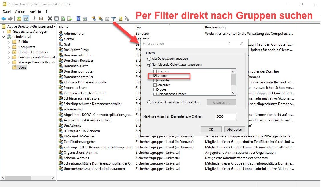 In der Active Directory Gruppen auslesen » IT-LEARNER